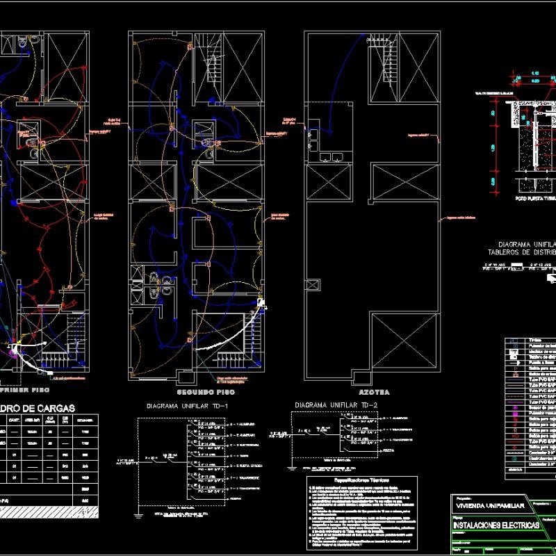 Wiring A Home DWG Block for AutoCAD | DesignsCAD