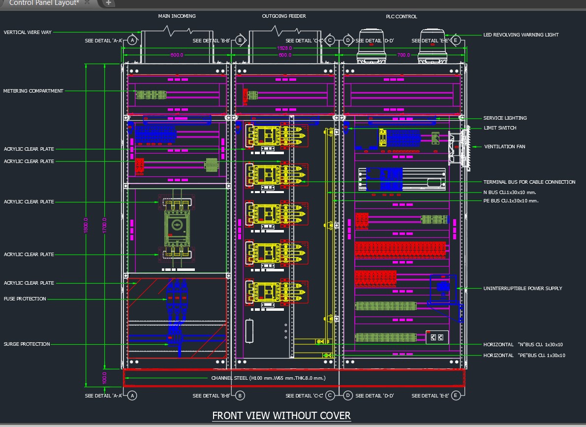 Control Panel Layout Designs CAD