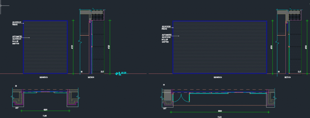 commercial roll up door detail (shop drawing ) | Designs CAD