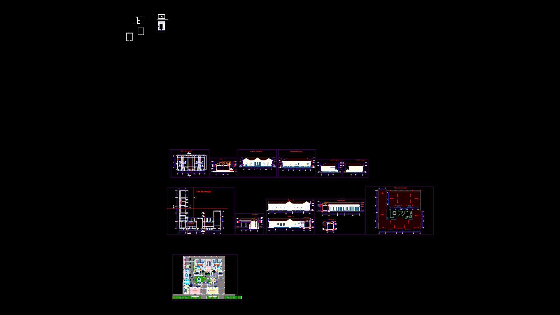 Residential Villa Complete Architectural Set with Plan, Elevations ...