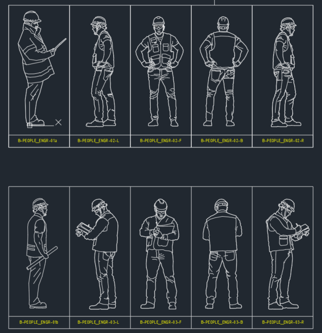 People Sitting At Meeting Table Human Figure Front View Elevation 2D ...