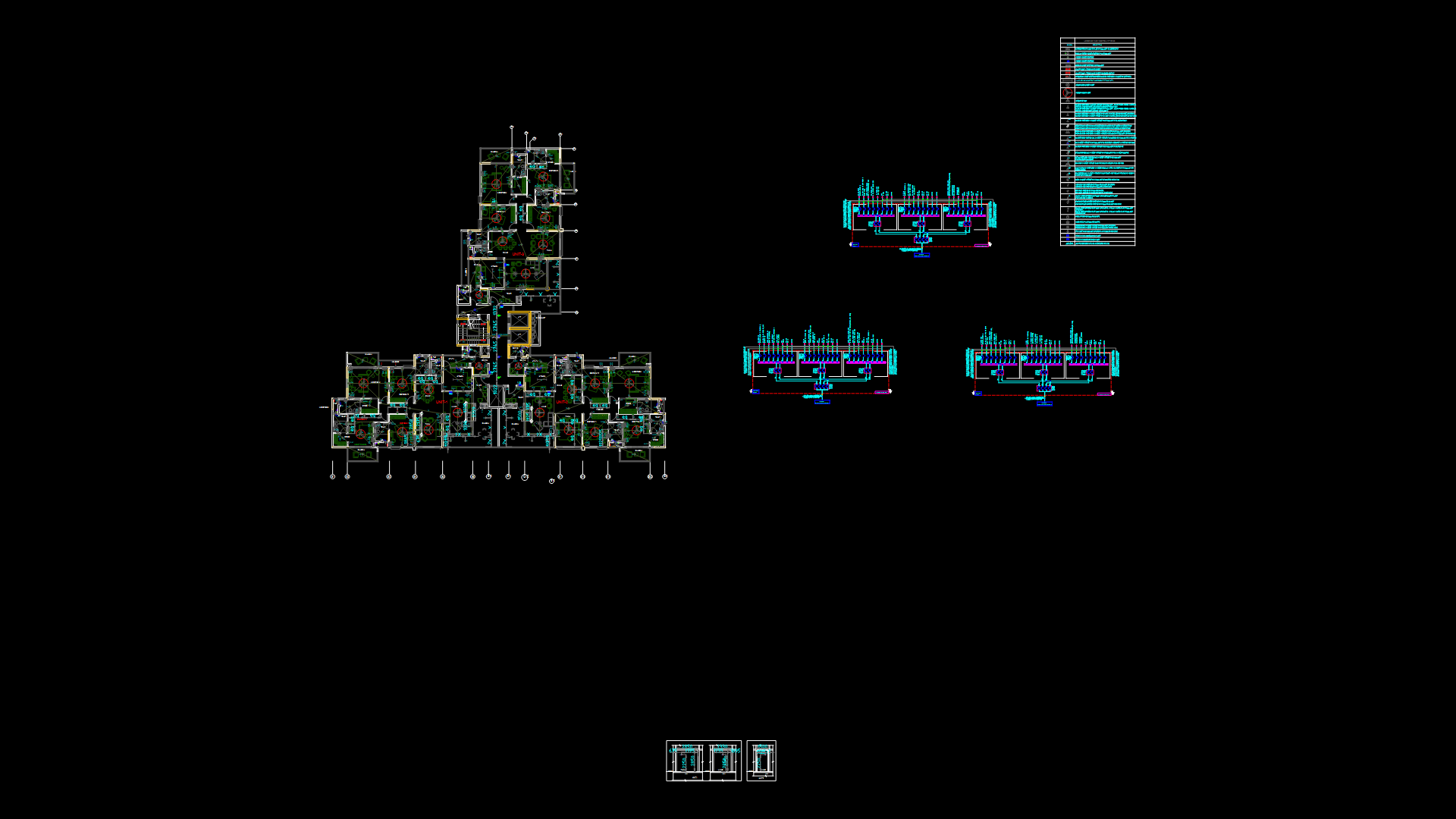 Wall-Mount Air conditioning Unit CAD Block with Multi-View Details ...