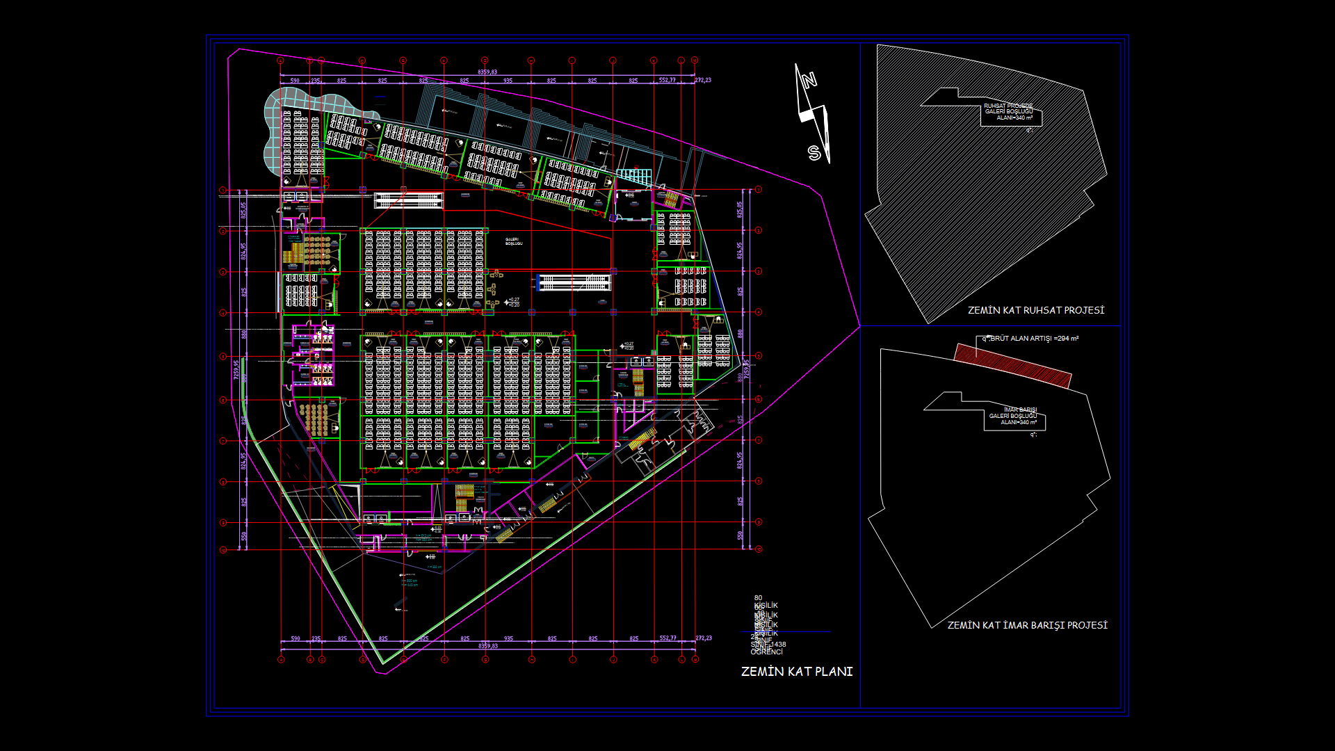 Ground Floor Plan for Educational Facility with Lecture Halls | DesignsCAD