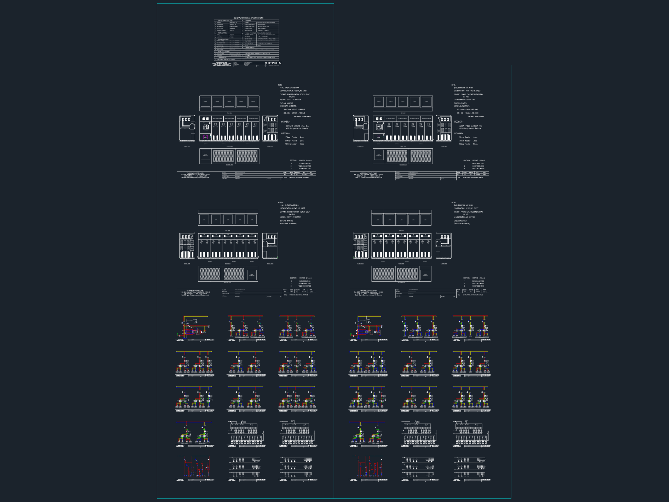 2000KVAR RTPFC Panel GA Drawing DWG | Designs CAD
