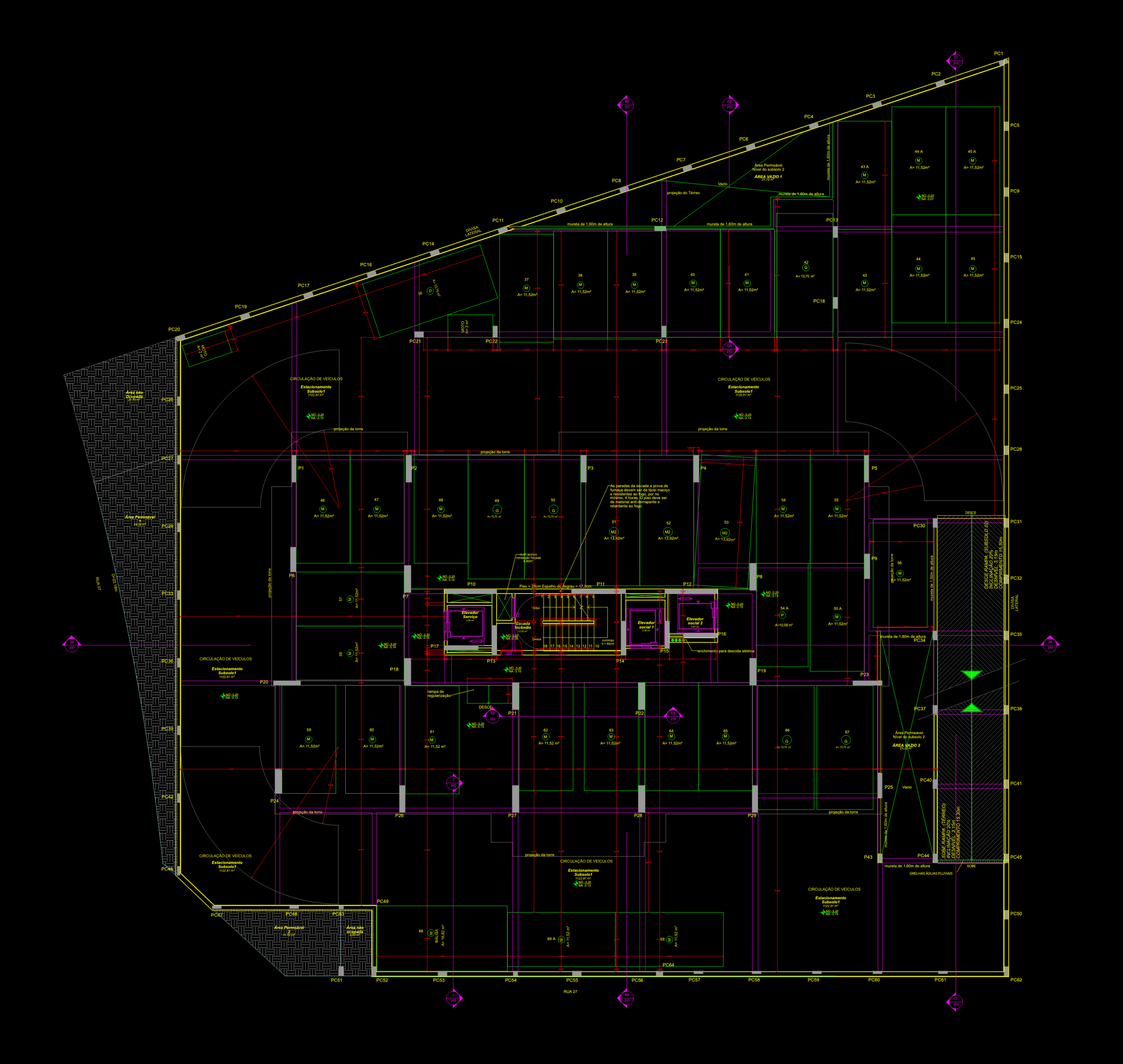 Sevenwest Arq Basement 1 Parking Layout with Ramps and Vertical ...