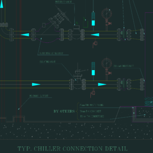 Chiller Connection Hookup Detail CAD | Designs CAD
