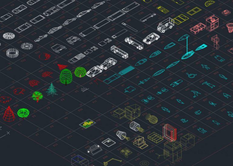 1000+ AutoCAD Drawing Blocks Collection including Bedroom, Bathroom ...