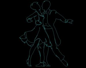 Man And Woman Couple Dancing Human Figure Front View Elevation 2D DWG ...