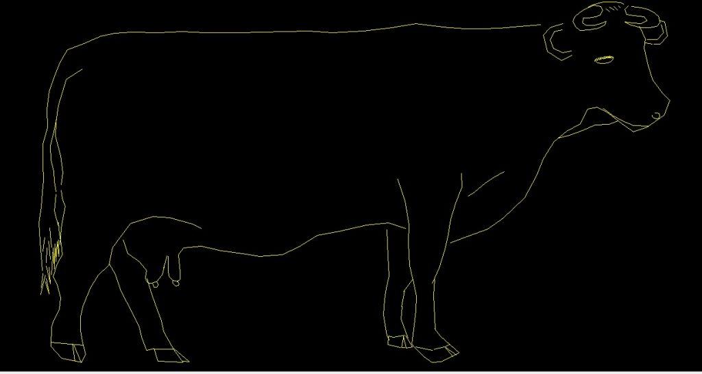 Sheep Animal Standing In Grass Side View Elevation 2D DWG Block For ...