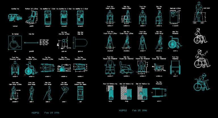People Human Figures Men And Women Front And Side Elevations 2D DWG ...