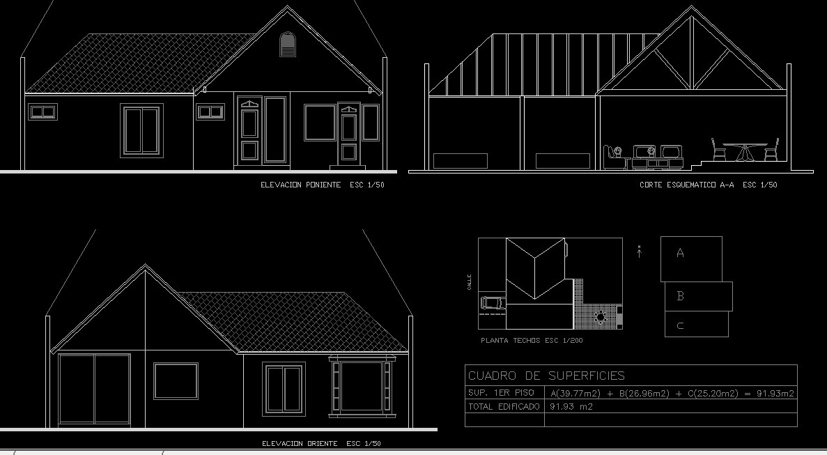 Single Storey House 2D DWG Full Project For AutoCAD Designs CAD