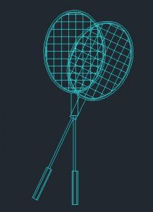 Badminton Rackets 2D DWG Block for Autocad • Designs CAD