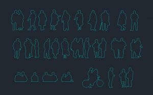 Collection of Simple Sketch Drawing for Pepole 2D DWG Block for Autocad ...