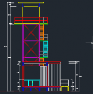 Ecological Cabin with Observation Tower 2D DWG Design Block for AutoCAD ...