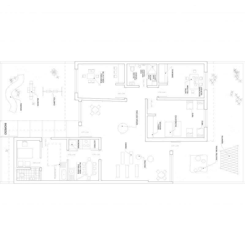 Early Child Stimulation Rooms 2D DWG Plan for AutoCAD | DesignsCAD