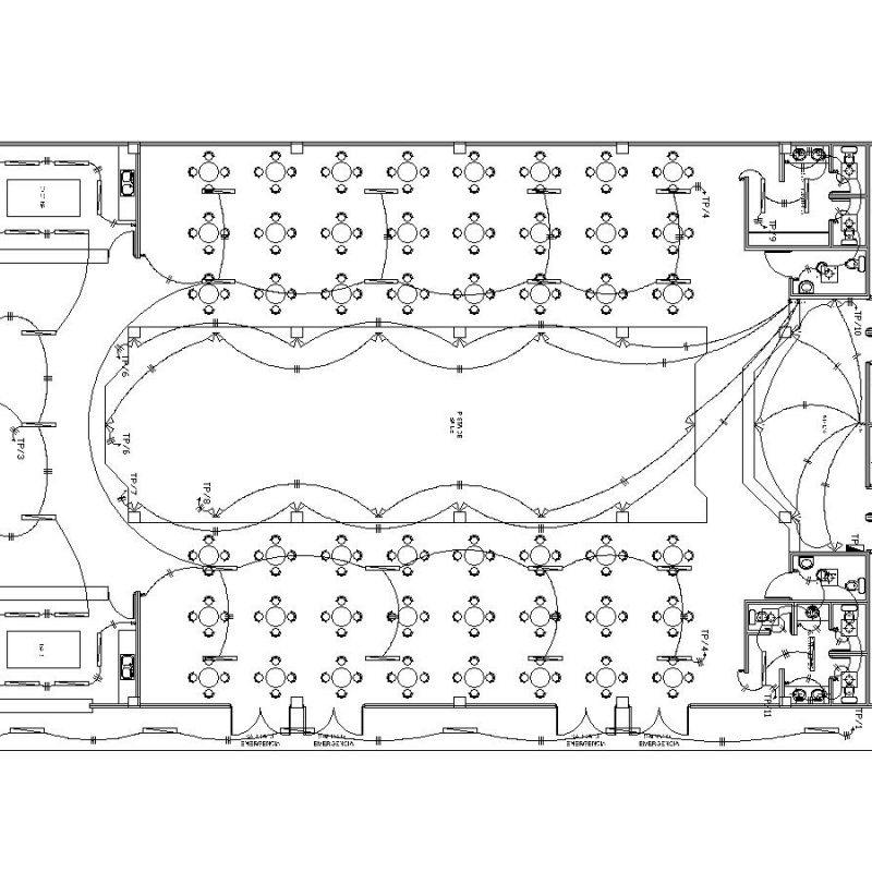 Community Hall, Party Hall 2D DWG Full Project for AutoCAD • Designs CAD