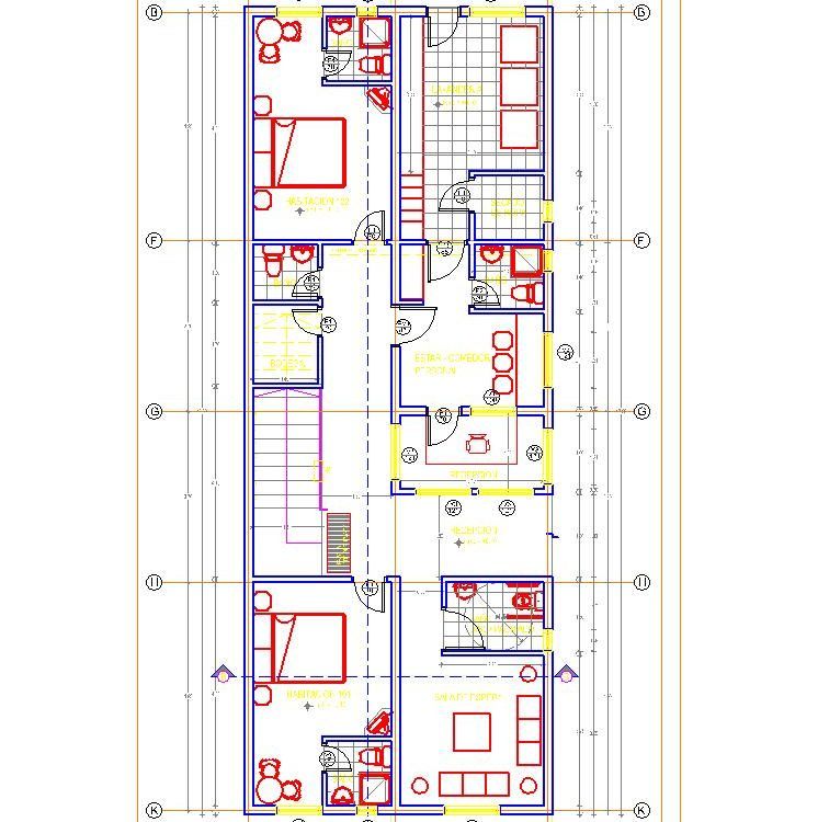 Accommodation, Lodging Hotel, Lodge 2D DWG Plan for AutoCAD • Designs CAD