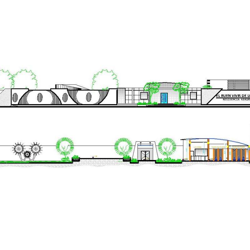 Geriatric Center, Elderly Care Center, Senior Care Center 2D DWG Plan ...