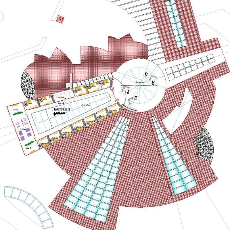 Elderly Care Center, Geriatric Center, Senior Care Center 2D DWG Plan ...