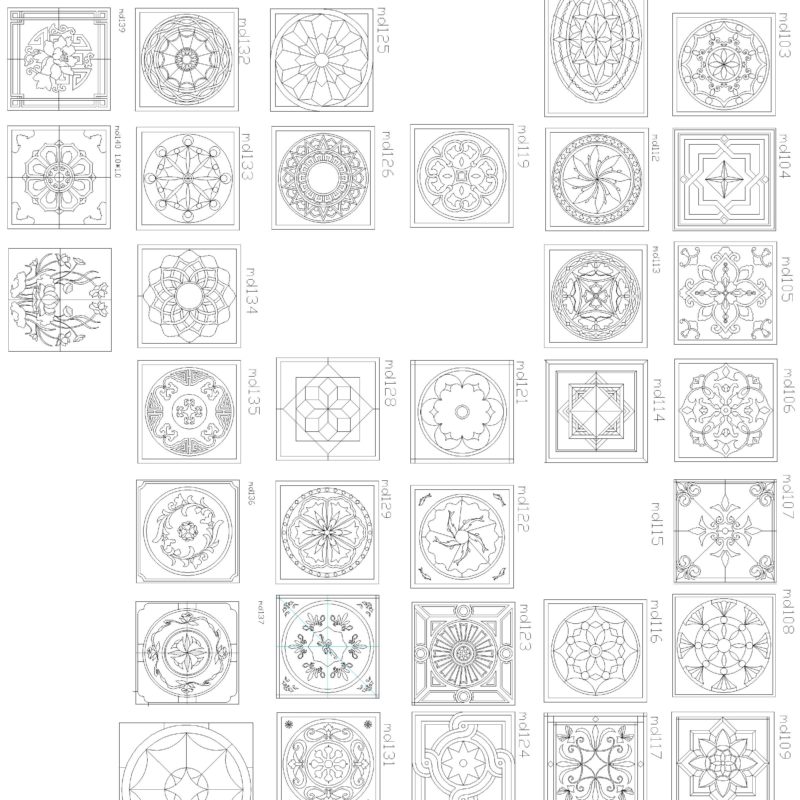 Motifs Artistic Decorative Design Patterns CNC Drawing for Marble and ...
